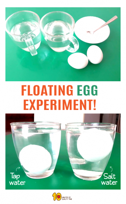 Floating Egg Science Experiment for Kids - 10 Minutes of Quality Time