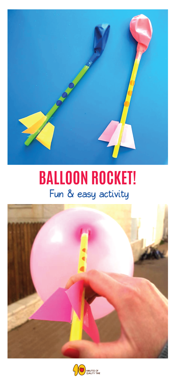 Balloon Straw Rocket For Kids 10 Minutes Of Quality Time